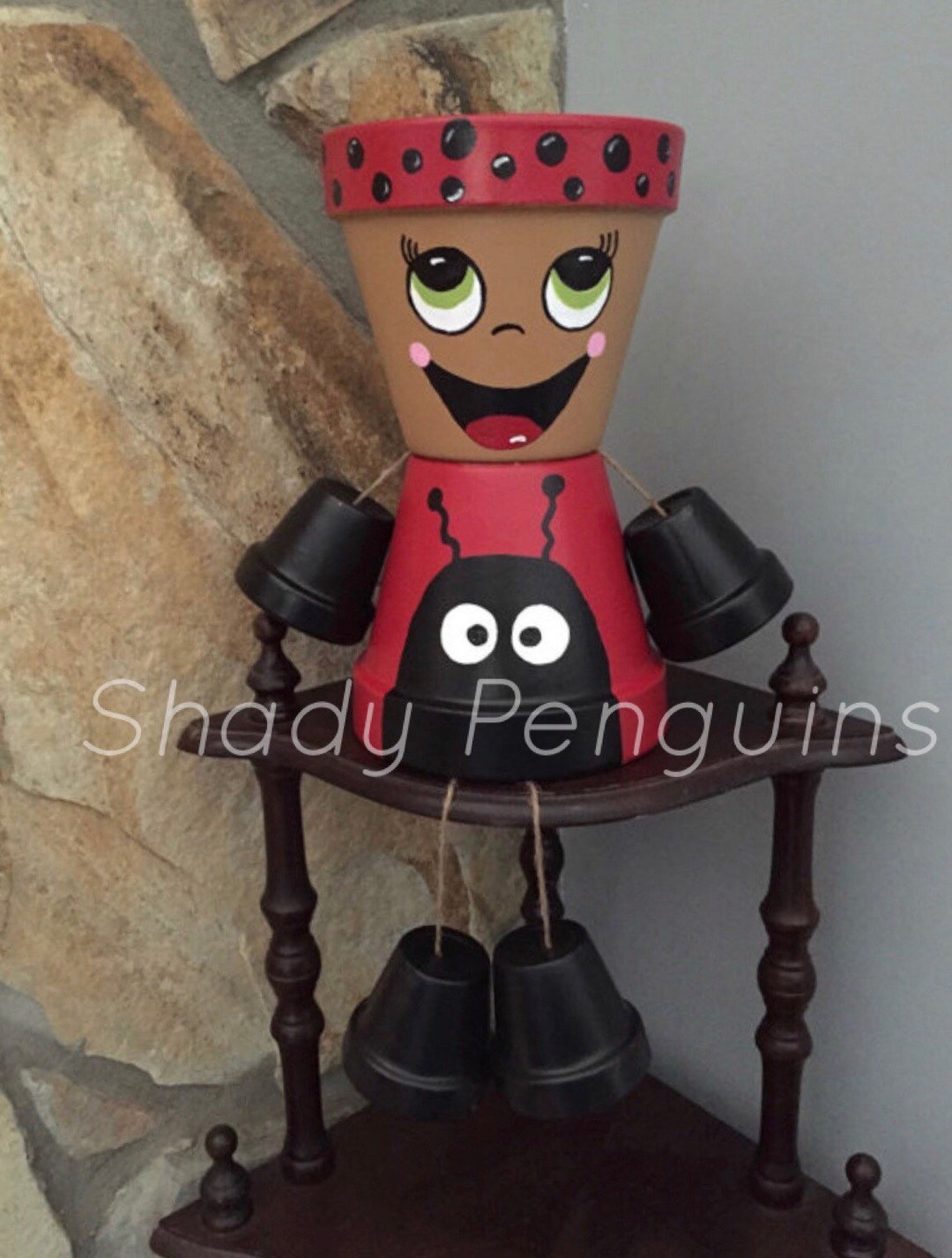 12 Lady Bug Flower Pot People - Etsy