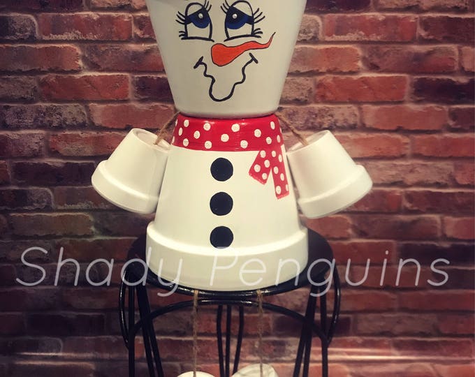 Snowman Flower Pot /flower Pot/ Indoor Decor/ Outdoor Decor/ Garden ...