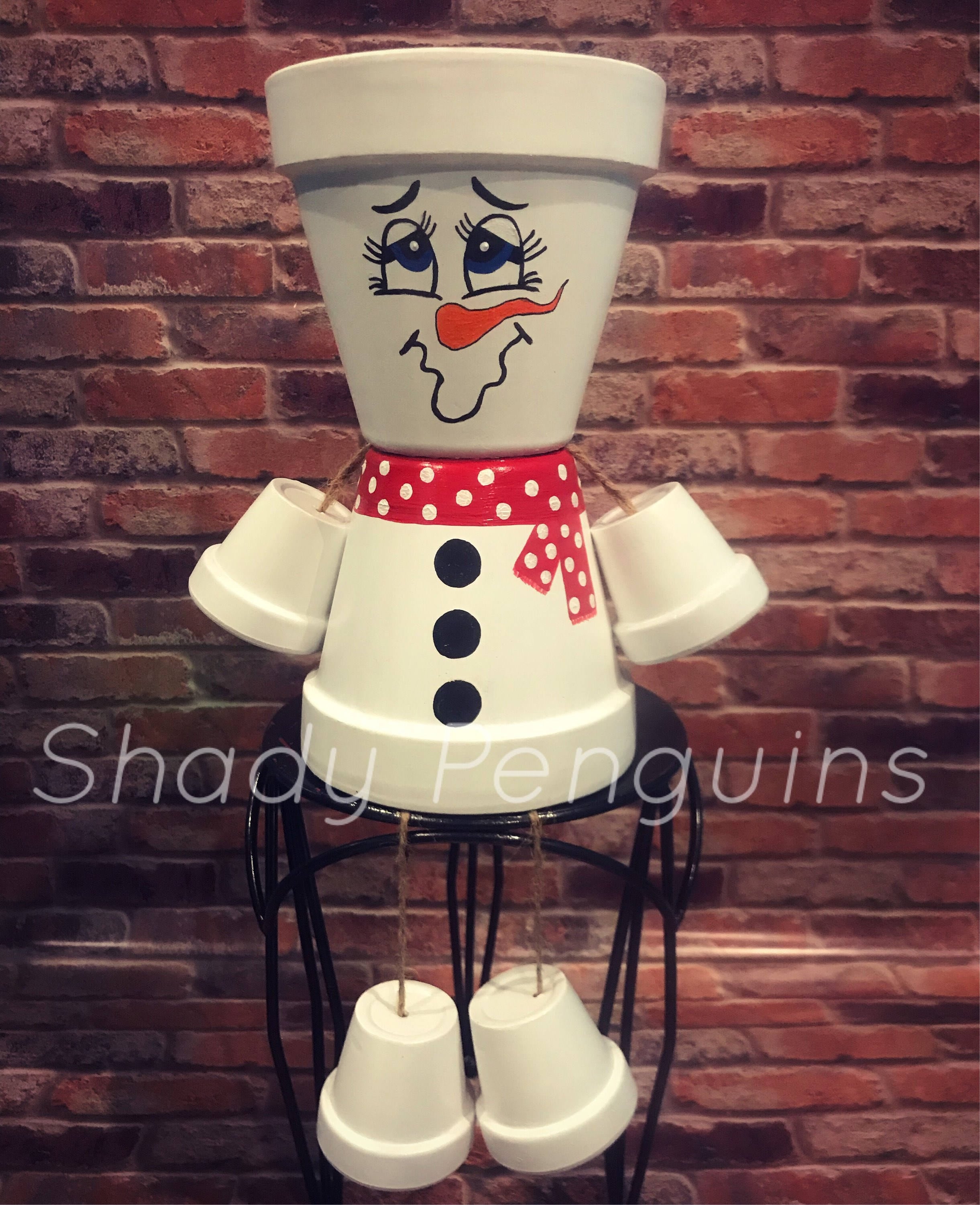 Snowmen Flower Pot Crafts