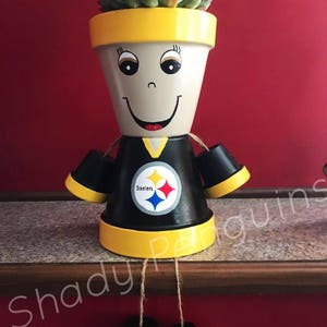 Pittsburgh Steelers Flower Pot Boy /clay Pot People/football/terra ...