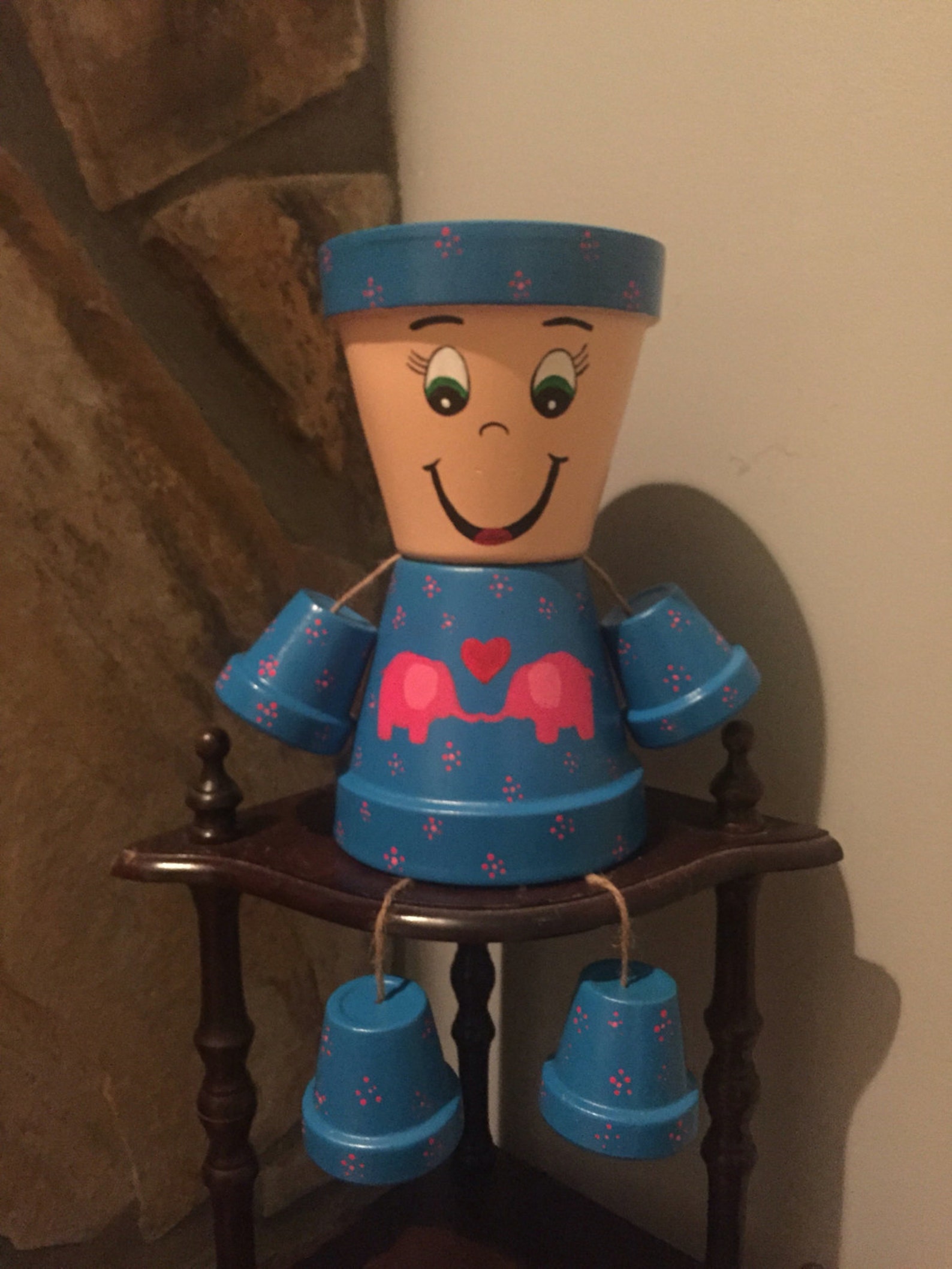 12 Pink Elephants Flower Pot People/ Flower Pot/ Indoor - Etsy