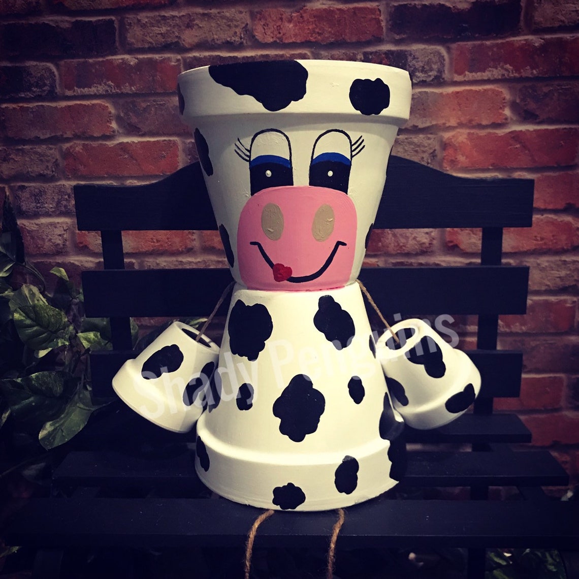 12 Cow Flower Pot People/ Flower Pot/ Indoor Decor/ | Etsy