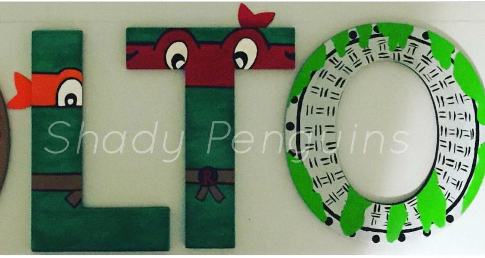 Teenage Mutant Ninja Turtles Handpainted Letters TMNT - Etsy