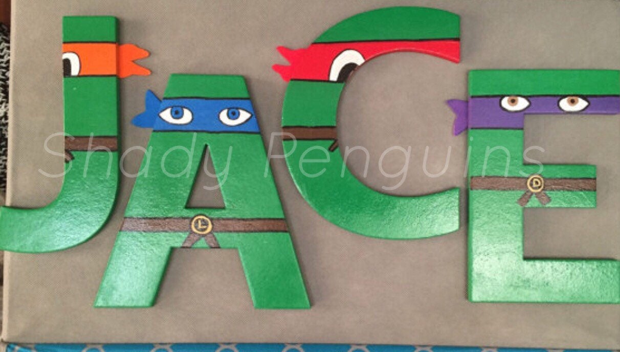 Teenage Mutant Ninja Turtles Handpainted Letters TMNT - Etsy