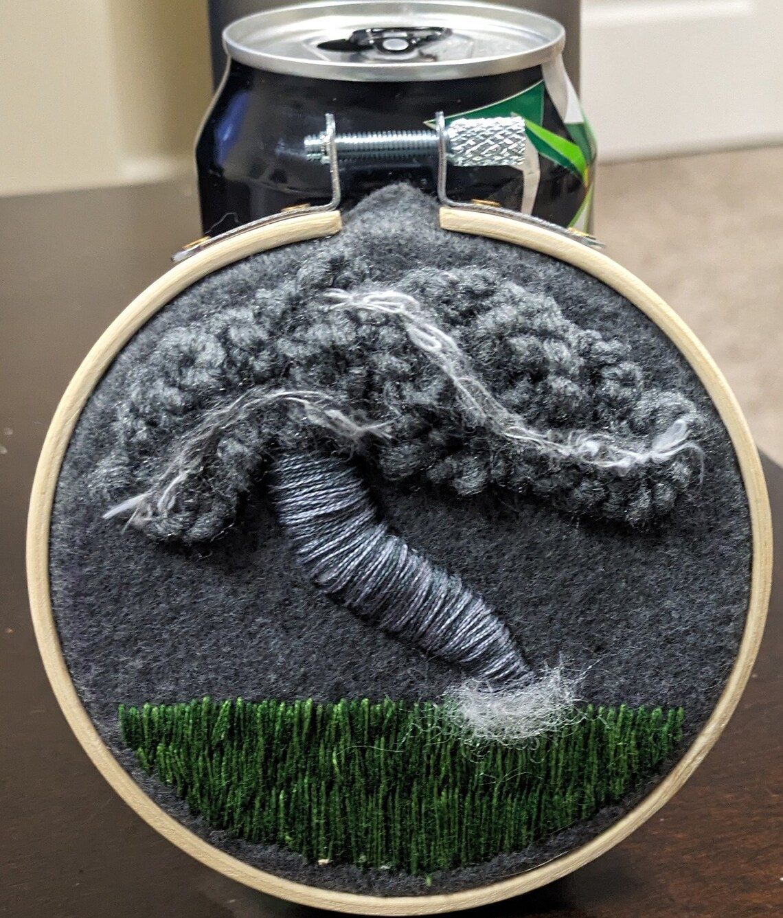 Tornado Thunderstorm Hand Embroidery 4 Inch - Etsy