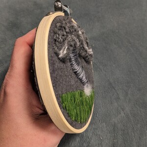 Tornado Thunderstorm Hand Embroidery 4 Inch - Etsy