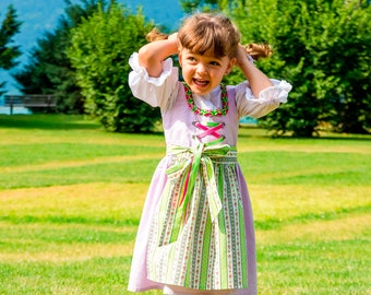 Babys First Dirndl, Baby Dirndl, Light Blue Checkered Christening Robe ...