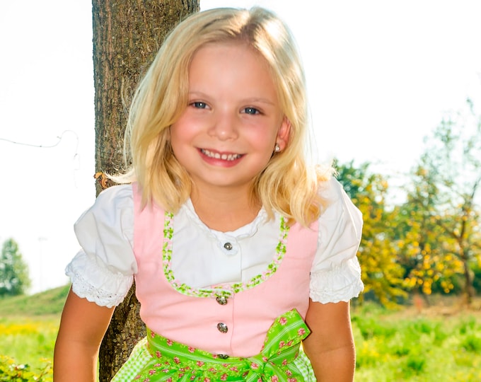 Babys First Dirndl, Baby Dirndl, Red Checkered Christening Robe ...