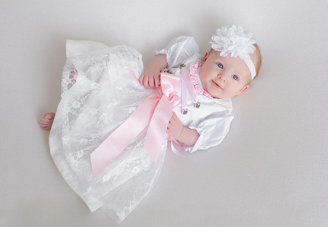 Baby Dirndl/baptism Dirndl/christening Dress Rosalie With Bolero - Etsy