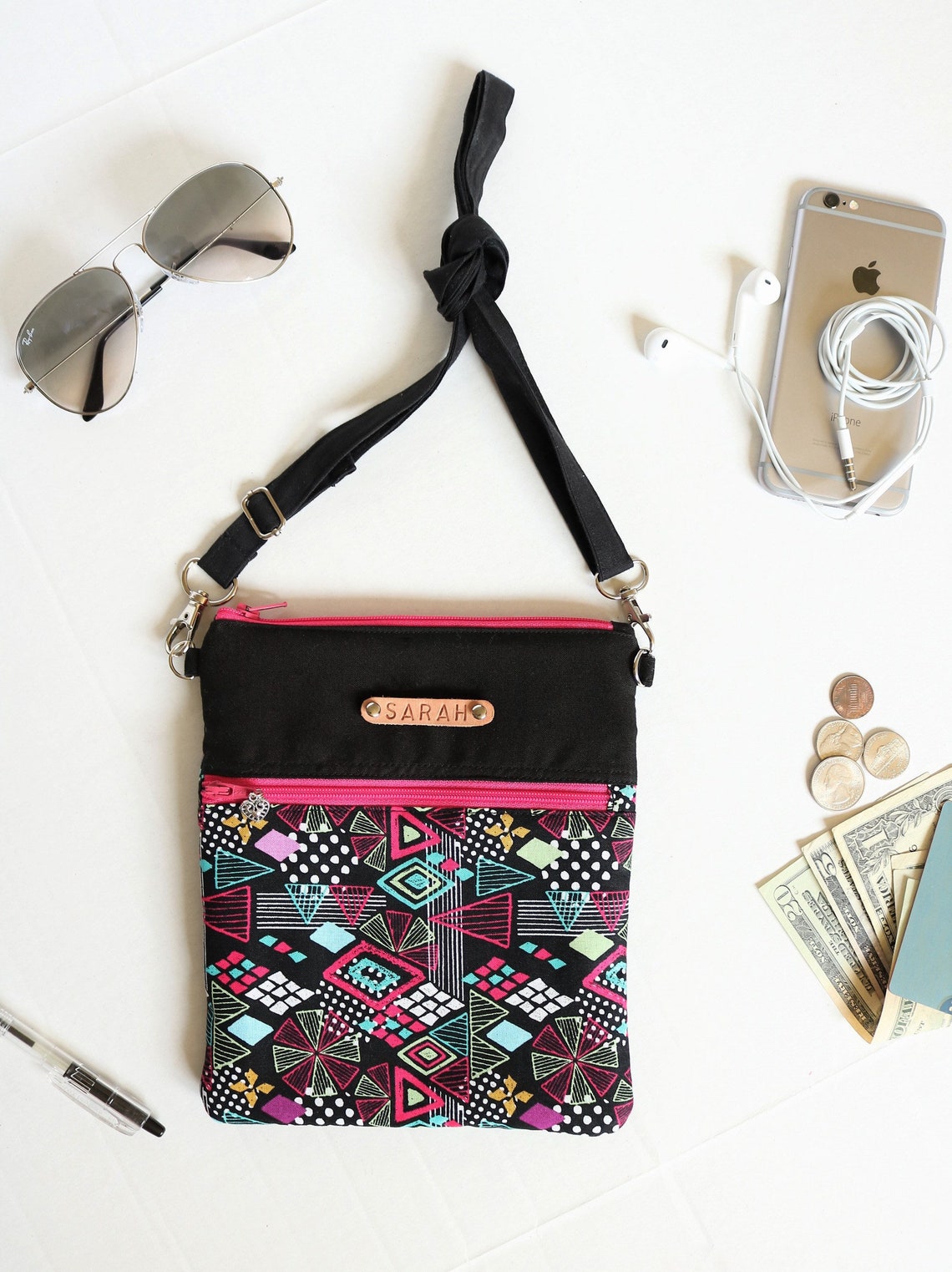 Personalized Crossbody Bag Geometric Samsung Galaxy S10 Cross | Etsy