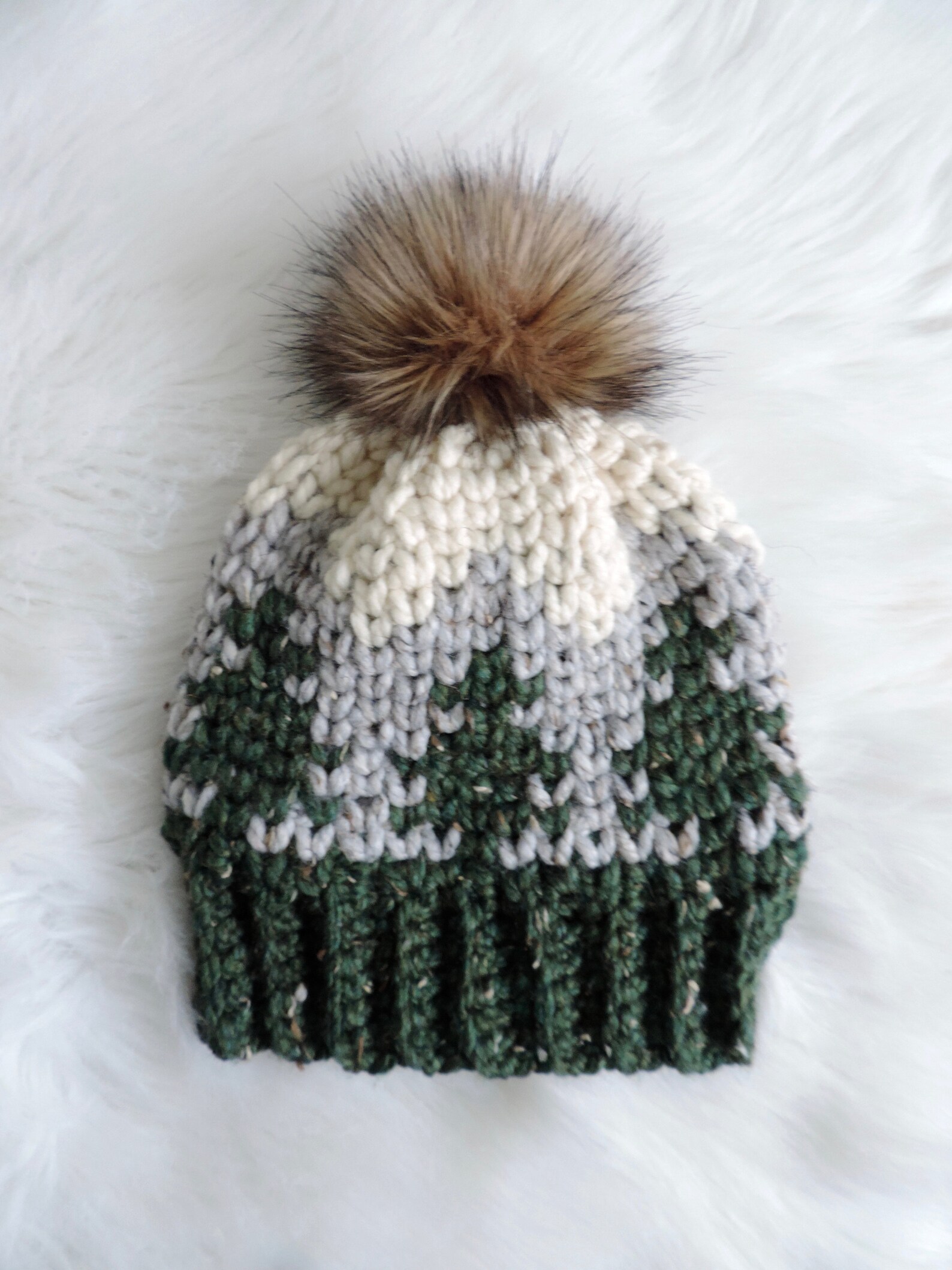 The Mountaineer Toque Crochet Pattern, Fair Isle Crochet Hat, Super ...