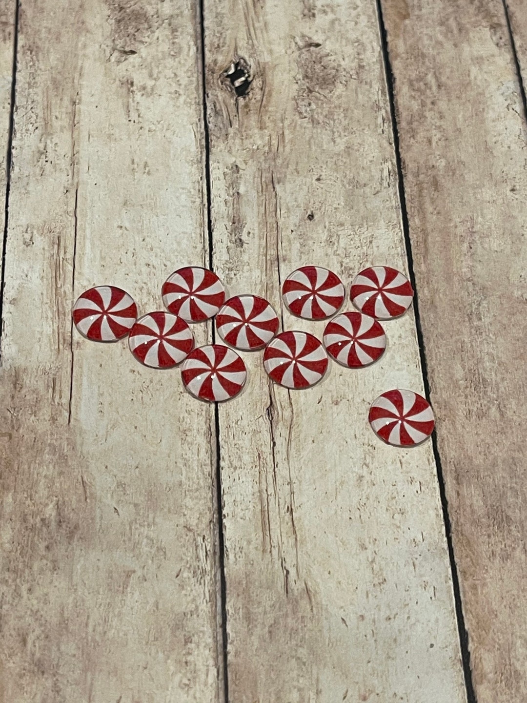 Peppermint, Candy Cane, Christmas, 12mm Glass Cabochon - Etsy