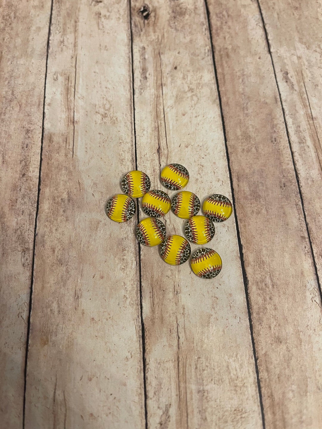 Softball Leopard Print 12mm Glass Cabochon - Etsy