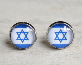 Israel Flag Necklace - Etsy