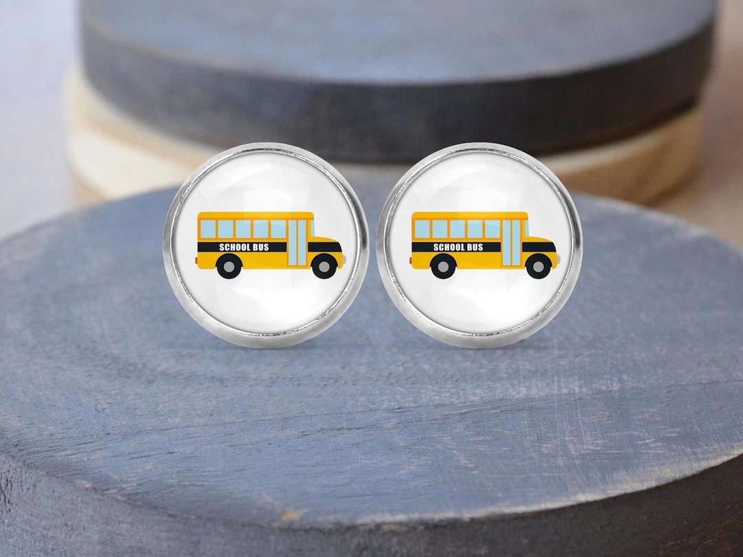 School Bus Earrings, Bus Necklace, School Bus Driver Gift, Teacher ...