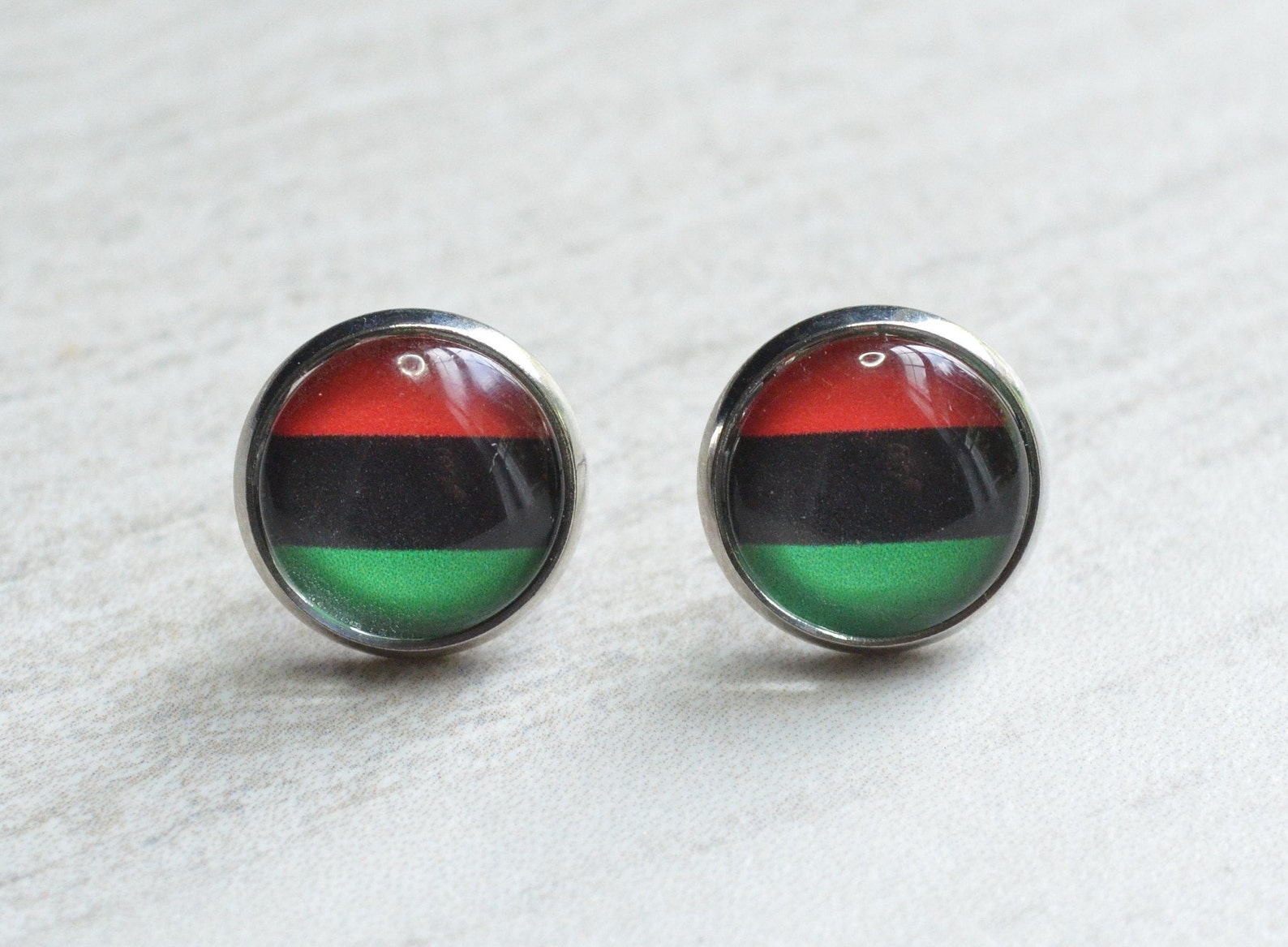 Pan African Earrings African Flag Necklace Kwanzaa Earrings - Etsy