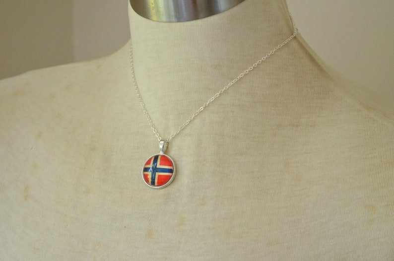 Norway Flag Earrings Norway Necklace Norway Jewelry Key - Etsy