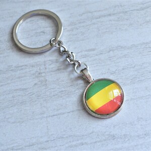 Rasta Earrings, Flag Earrings, Rastafarian Gift, Rasta Keychain, Rasta ...