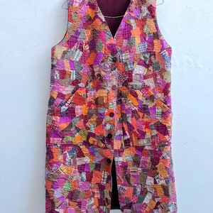 Lined Reversible Patchwork Vest Sewing Tutorial, PDF Tutorial, Instant ...