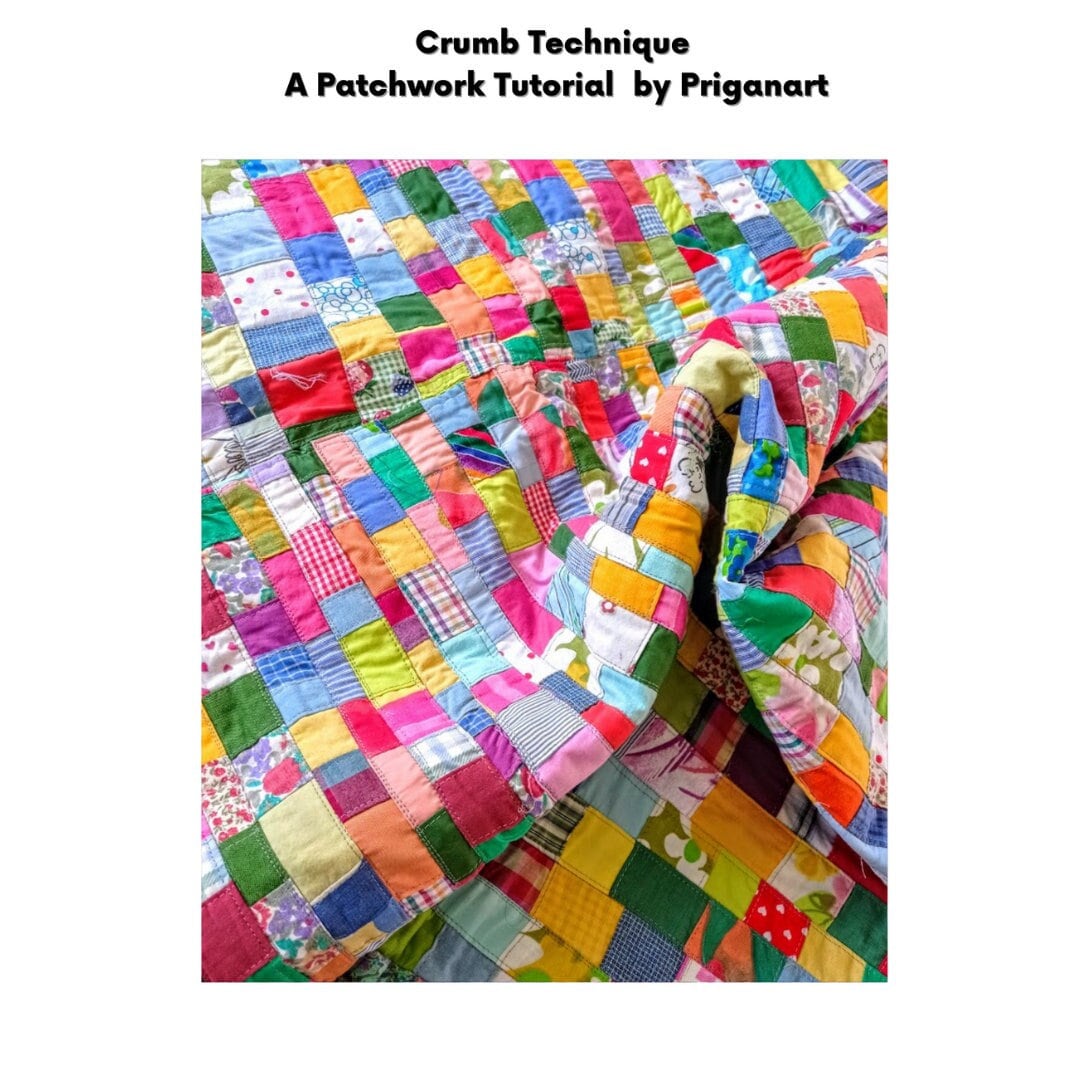 A PDF Instant Download Crumb Patchwork Tutorial for Using Scrap Fabrics to Create New Fabric. - Etsy