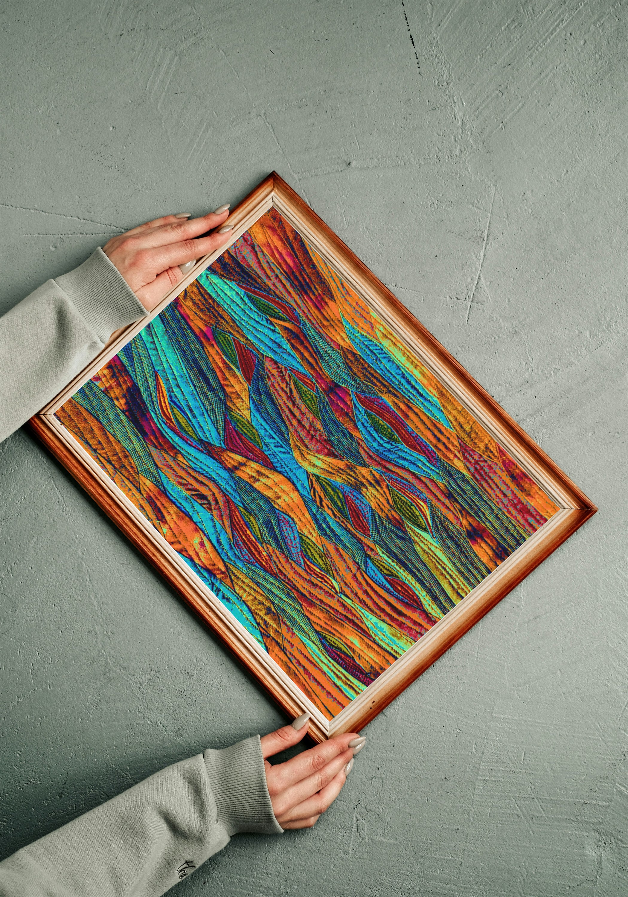 Printable Art, Digital Download, Print of Shimmering Wave Floral Art ...