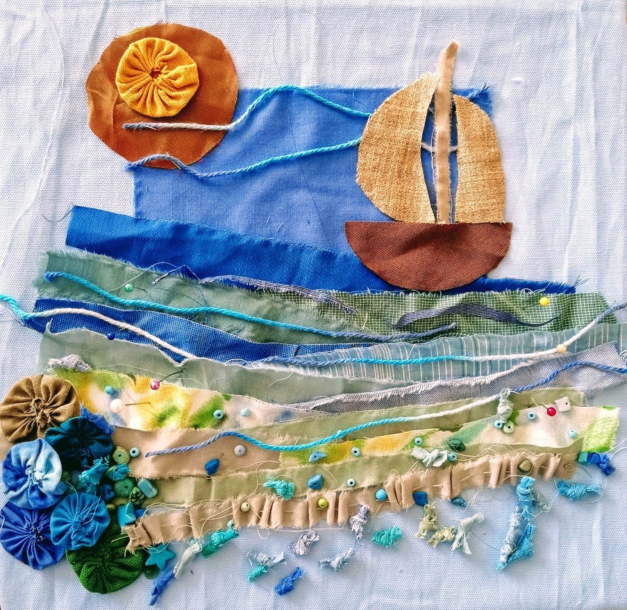 Textural Technique Landscape Patchwork Tutorial PDF - Etsy Israel