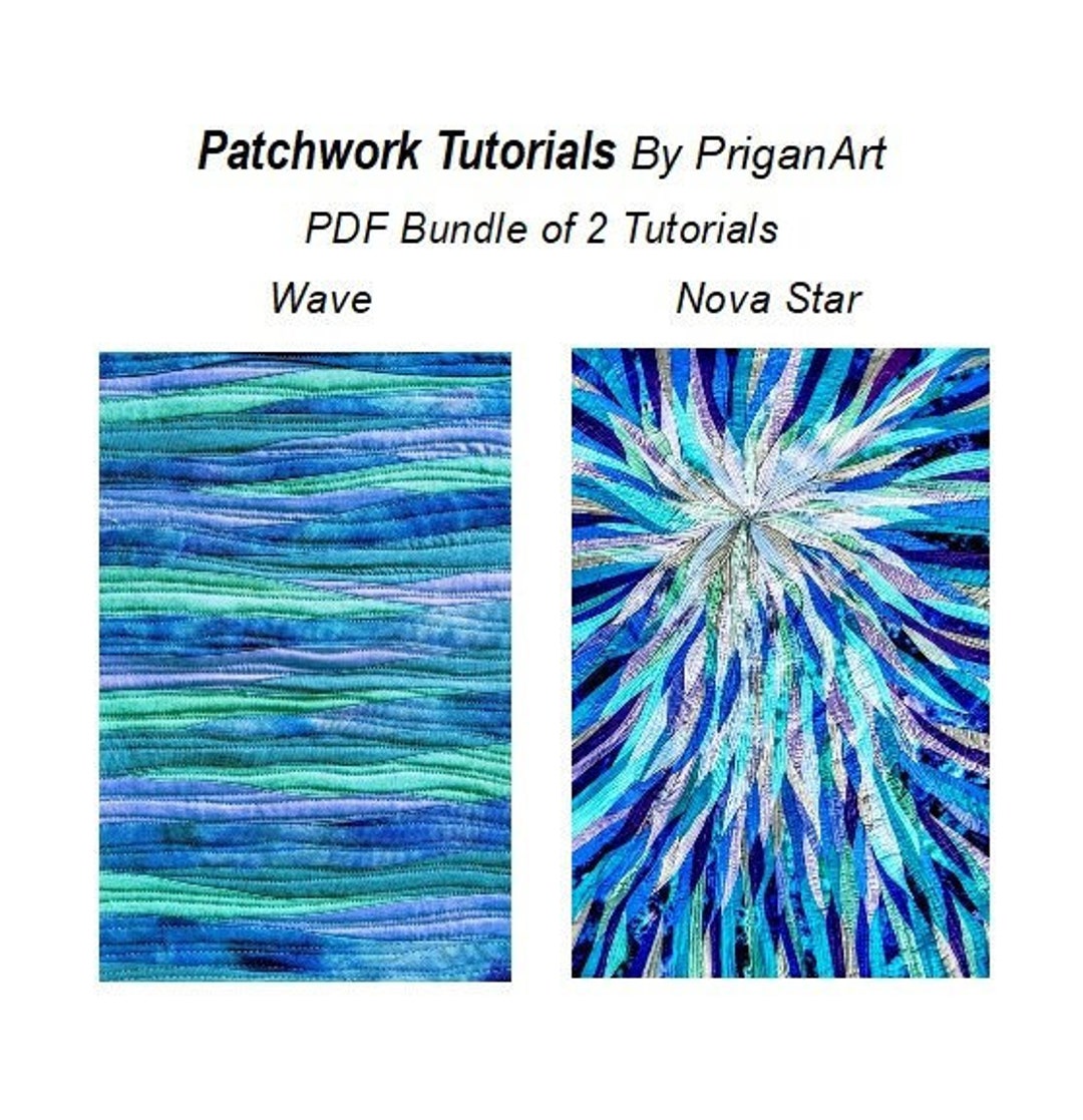 PDF Bundle of 2 Wave Landscape Patchwork Tutorials, PDF Tutorials ...