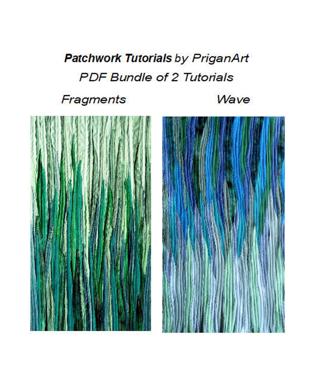 Landscape Patchwork Tutorials: Wave & Fragment Sewing Techniques (PDF ...