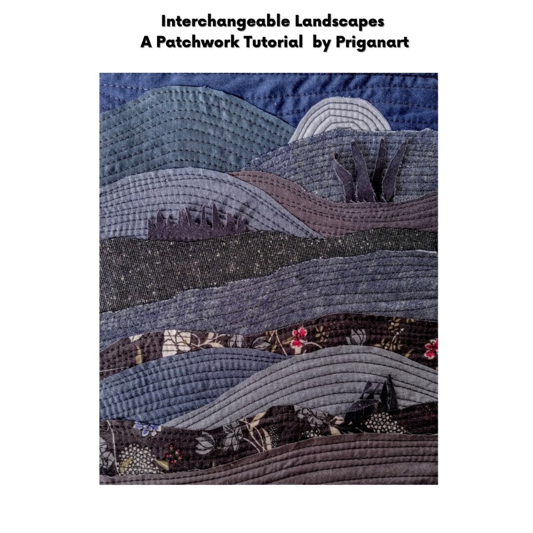 Interchangeable Landscapes, Landscape Patchwork Tutorial, PDF Tutorial, Instant Download - Etsy