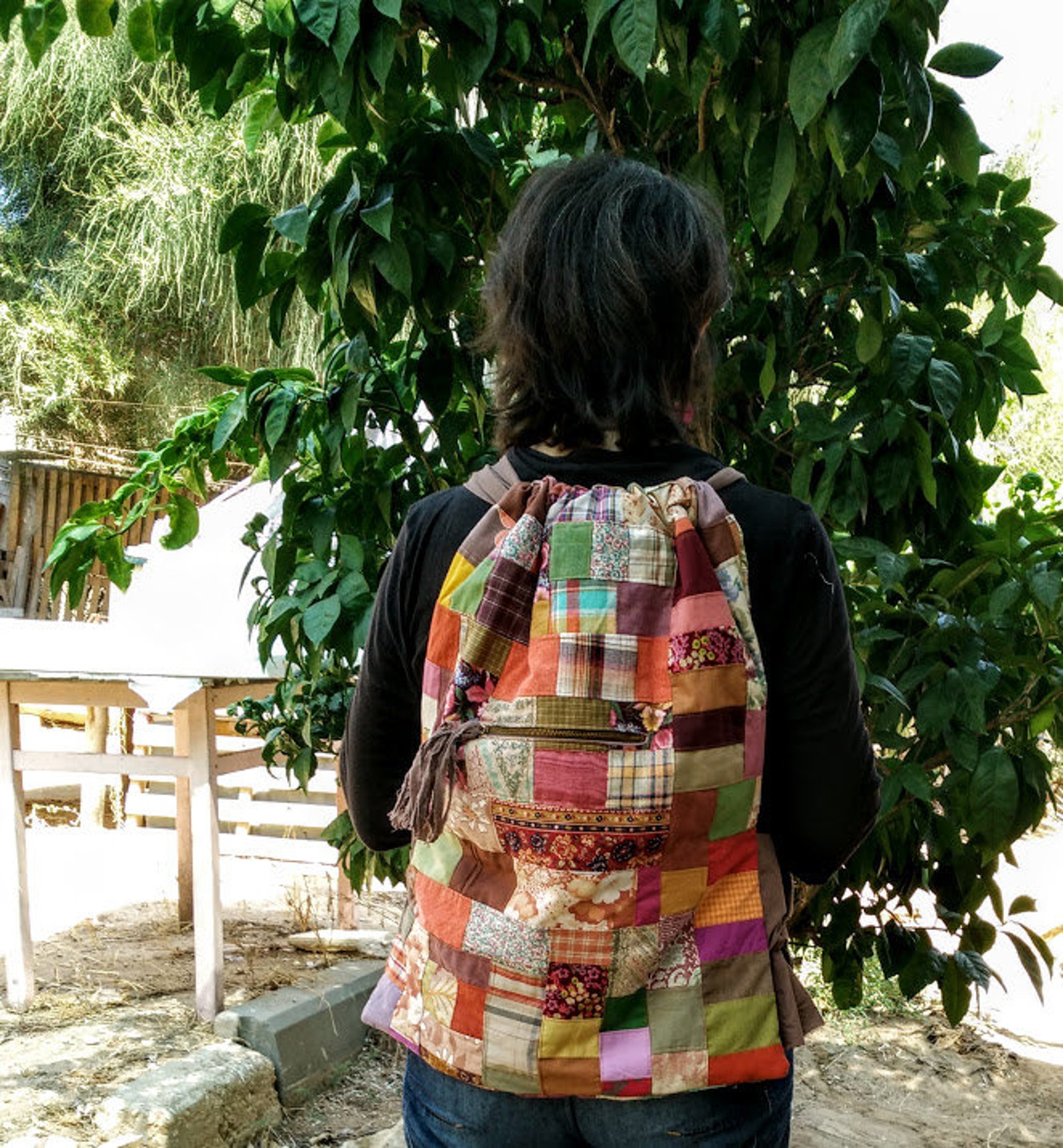 Fabric Drawstring Backpack Sewing Tutorial PDF Tutorial - Etsy Israel