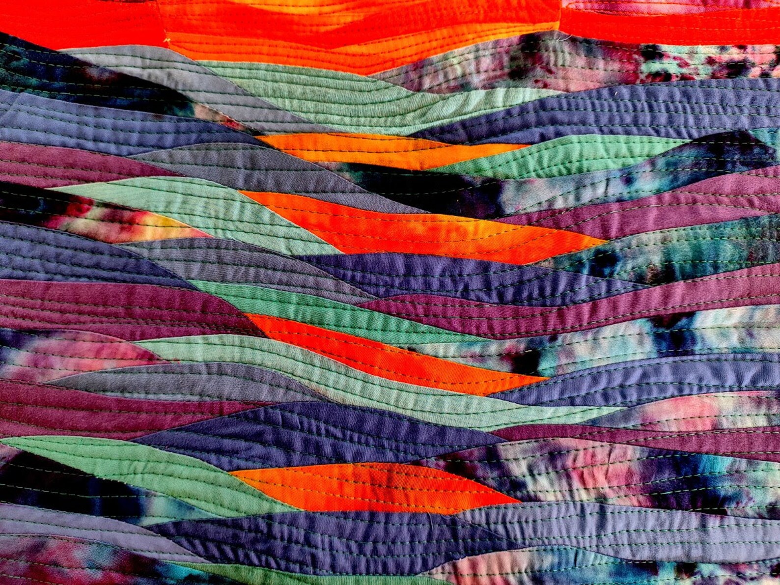 Wave Sunset, Patchwork Tutorial, PDF Tutorial, Instant Download - Etsy
