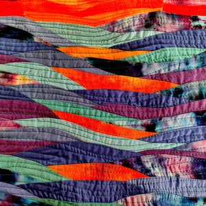 Wave Sunset, Patchwork Tutorial, PDF Tutorial, Instant Download - Etsy