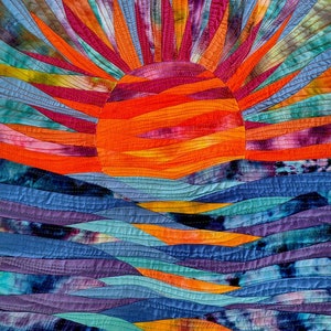 Wave Sunset, Patchwork Tutorial, PDF Tutorial, Instant Download - Etsy