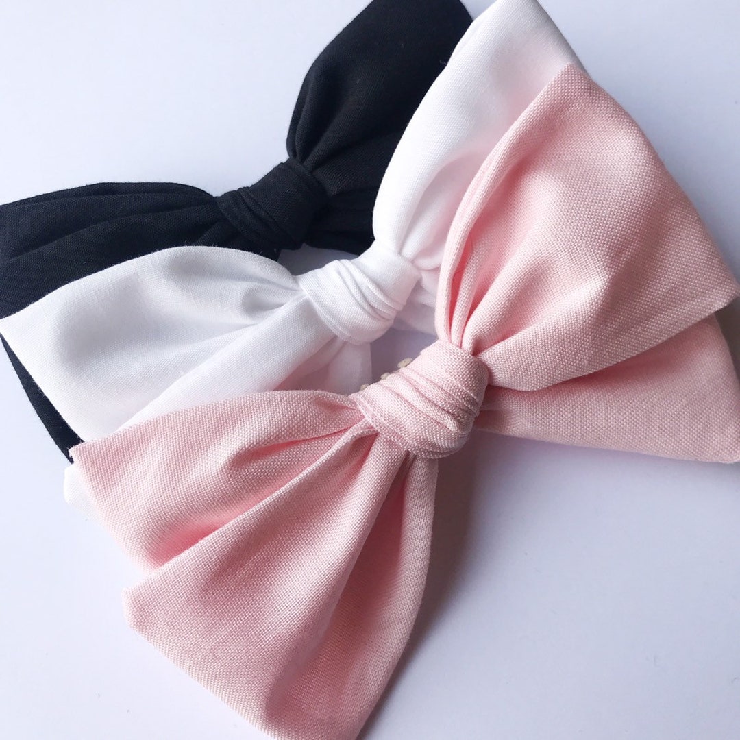 Solid Set of 3 Solid Bows Mix and Match Fabric Bow Sets - Etsy