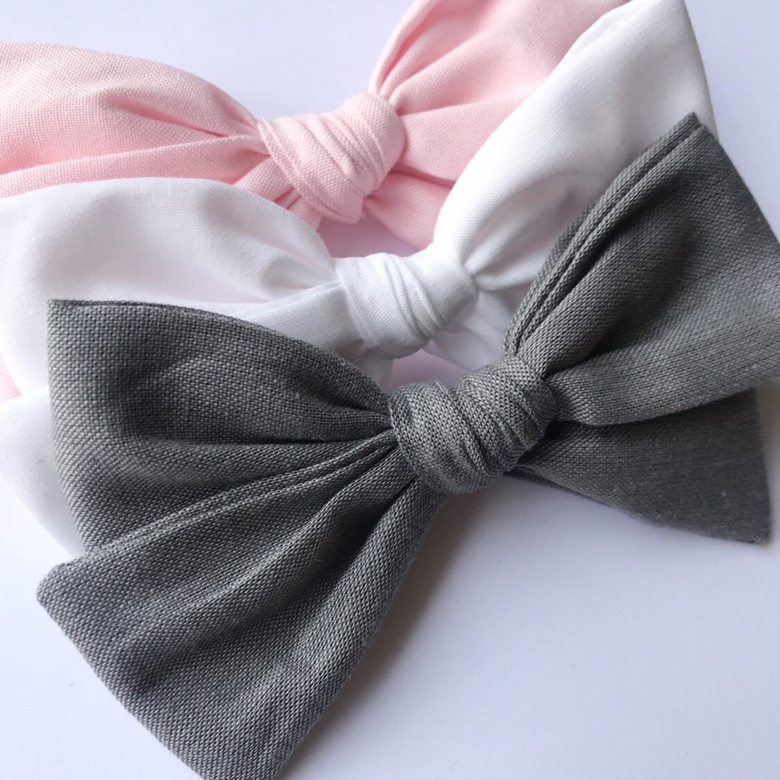 Solid Set of 3 Solid Bows Mix and Match Fabric Bow Sets | Etsy New Zealand
