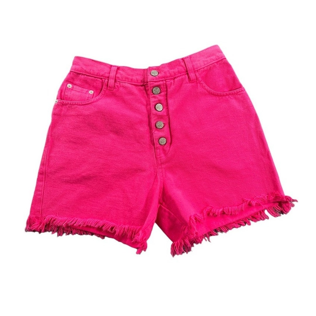 Vintage Pink Denim Jorts - Etsy