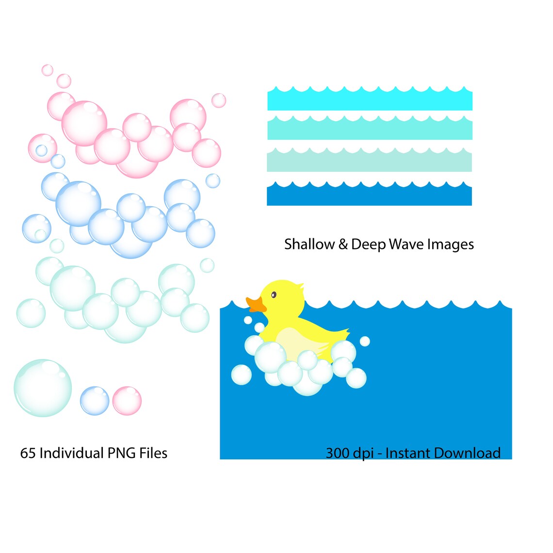 Rubber Duck Clipart - Digital Clip Art - Personal and Commercial Use ...