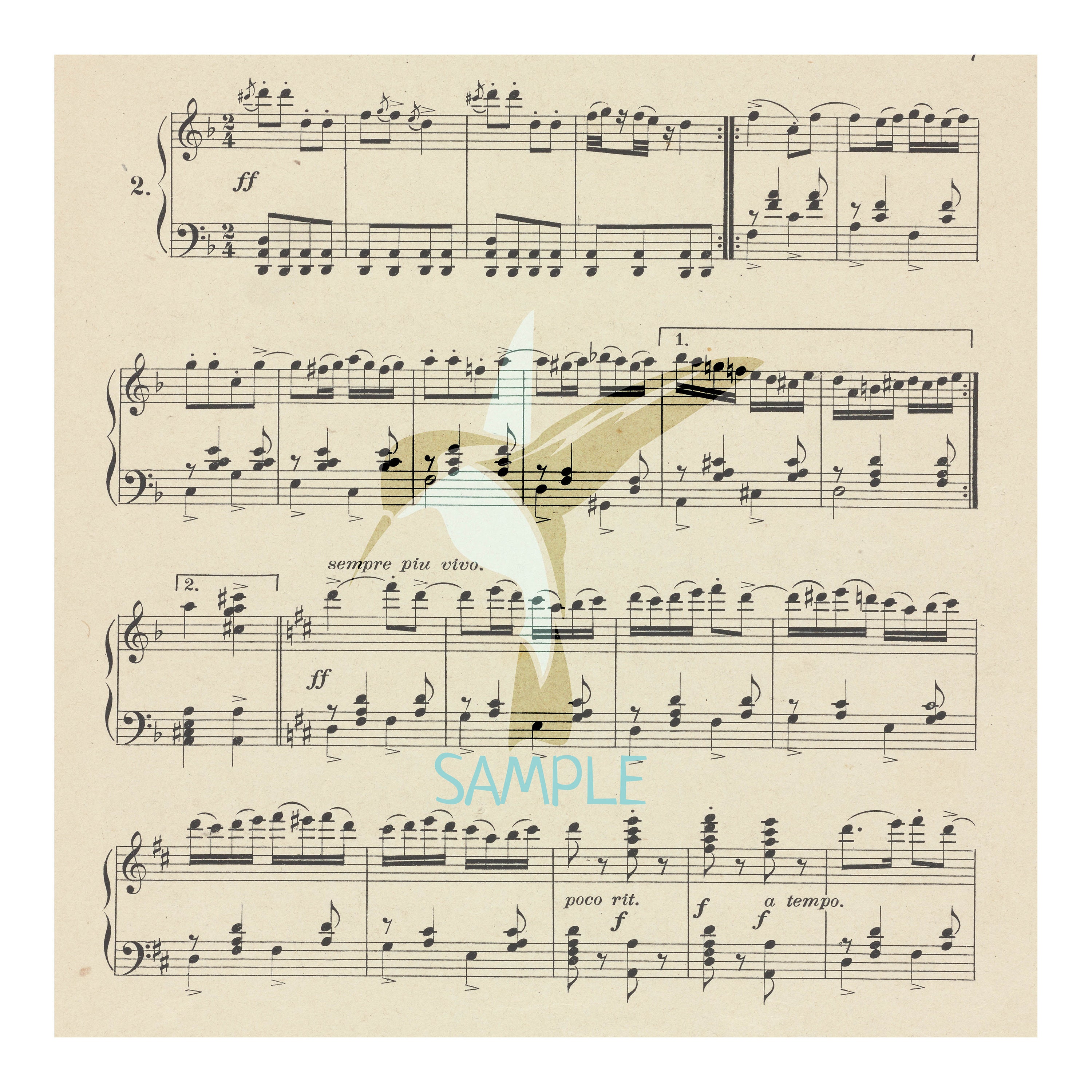 Digital Paper Pack - Sheet Music . Vintage Music Paper Digital Collage ...