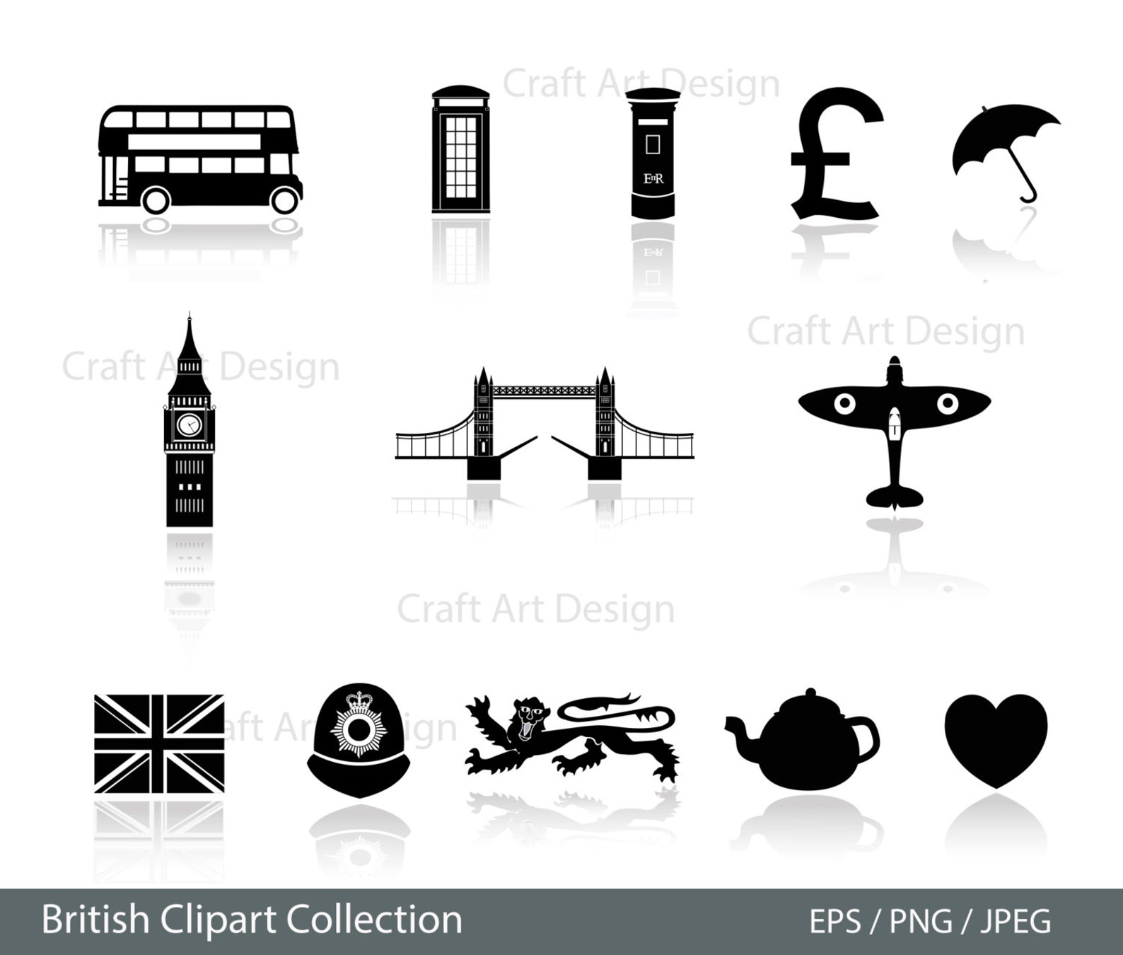 London Clipart- British City Clip Art. Great Britain, England. UK ...