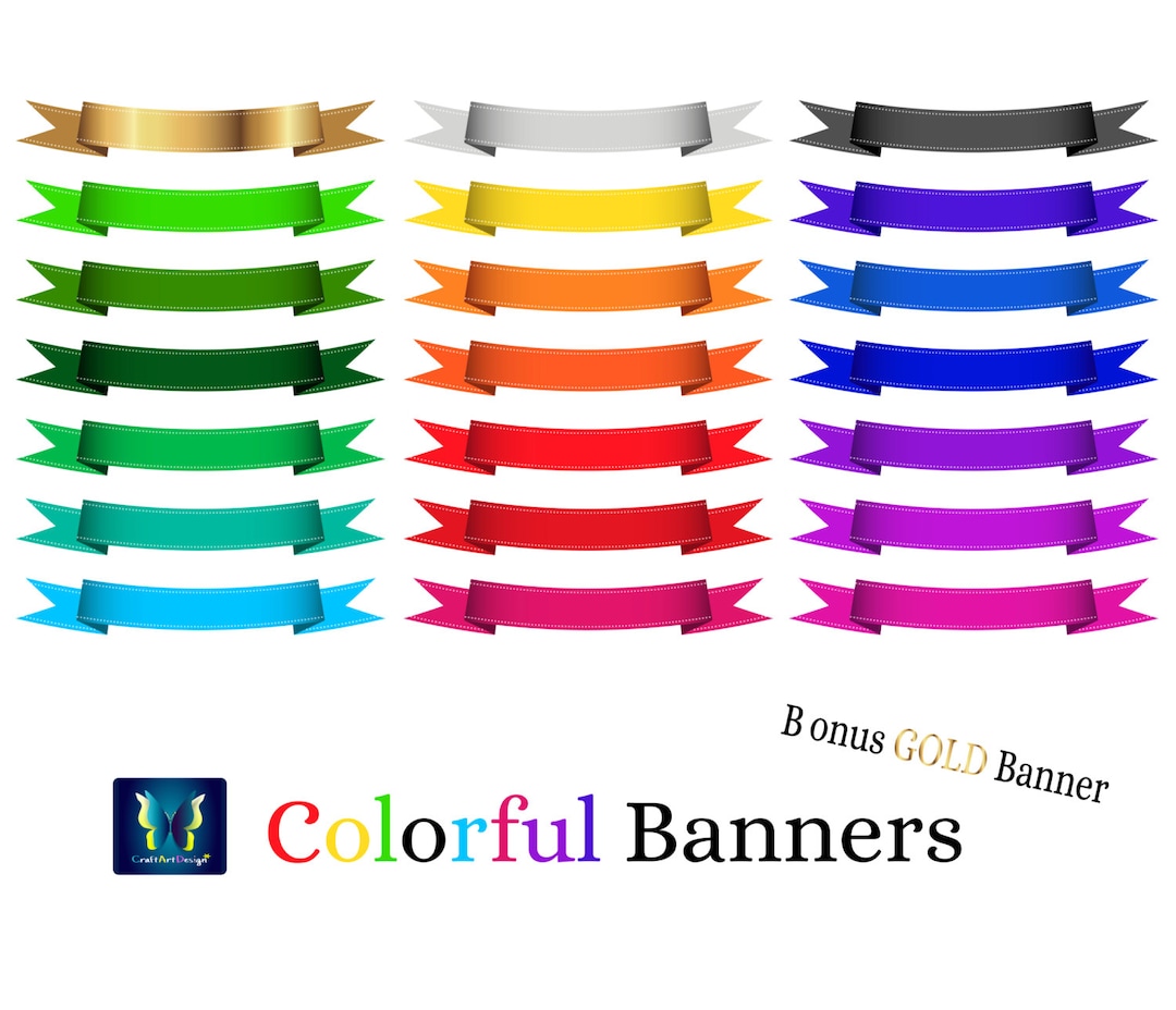 Ribbon Banner Clipart - ARC Banner - Colorful Clipart , Vector and PNG ...