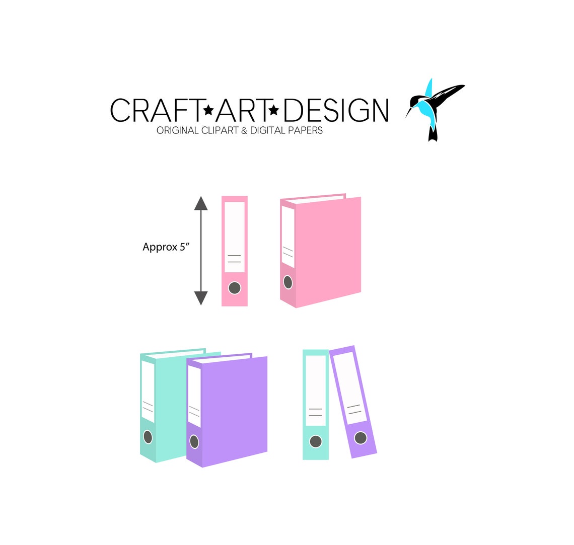 File Folder Clipart . Digital Office Folder Clip Art . Personal and ...