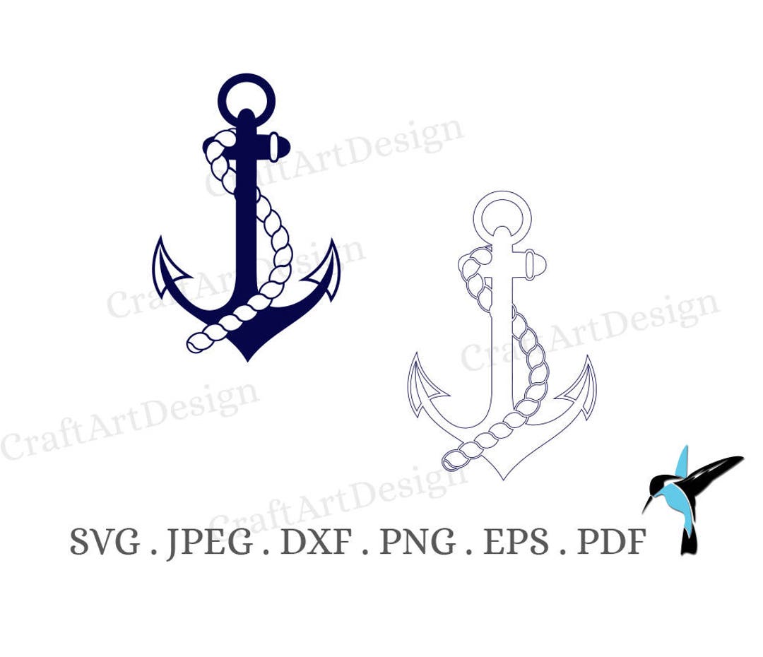 Anchor SVG Cut File, Nautical Clipart (digital File) - Etsy