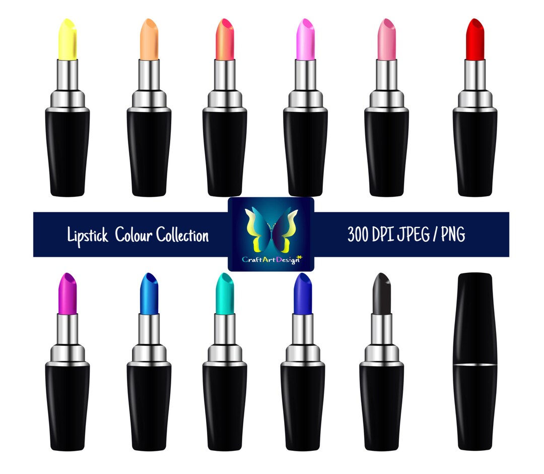 Lipstick Clipart, Lipstick Color Collection Clip Art, Graphics Vector ...