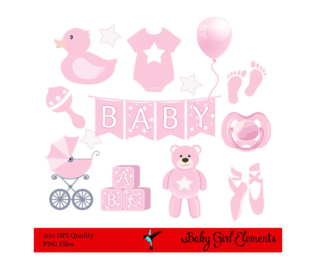 Baby Clipart Soft Pink - Baby Girl Soft Pink Clip Art, Baby Girl Shower ...