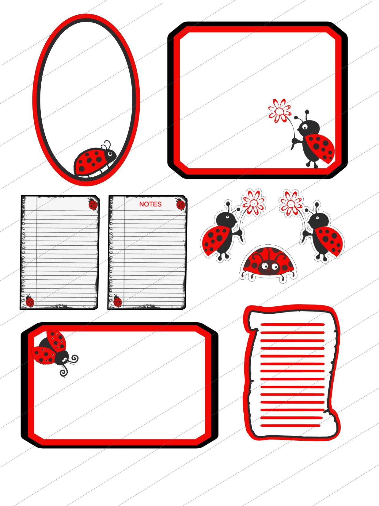 Ladybug Journaling Page / Digital Printable - Etsy