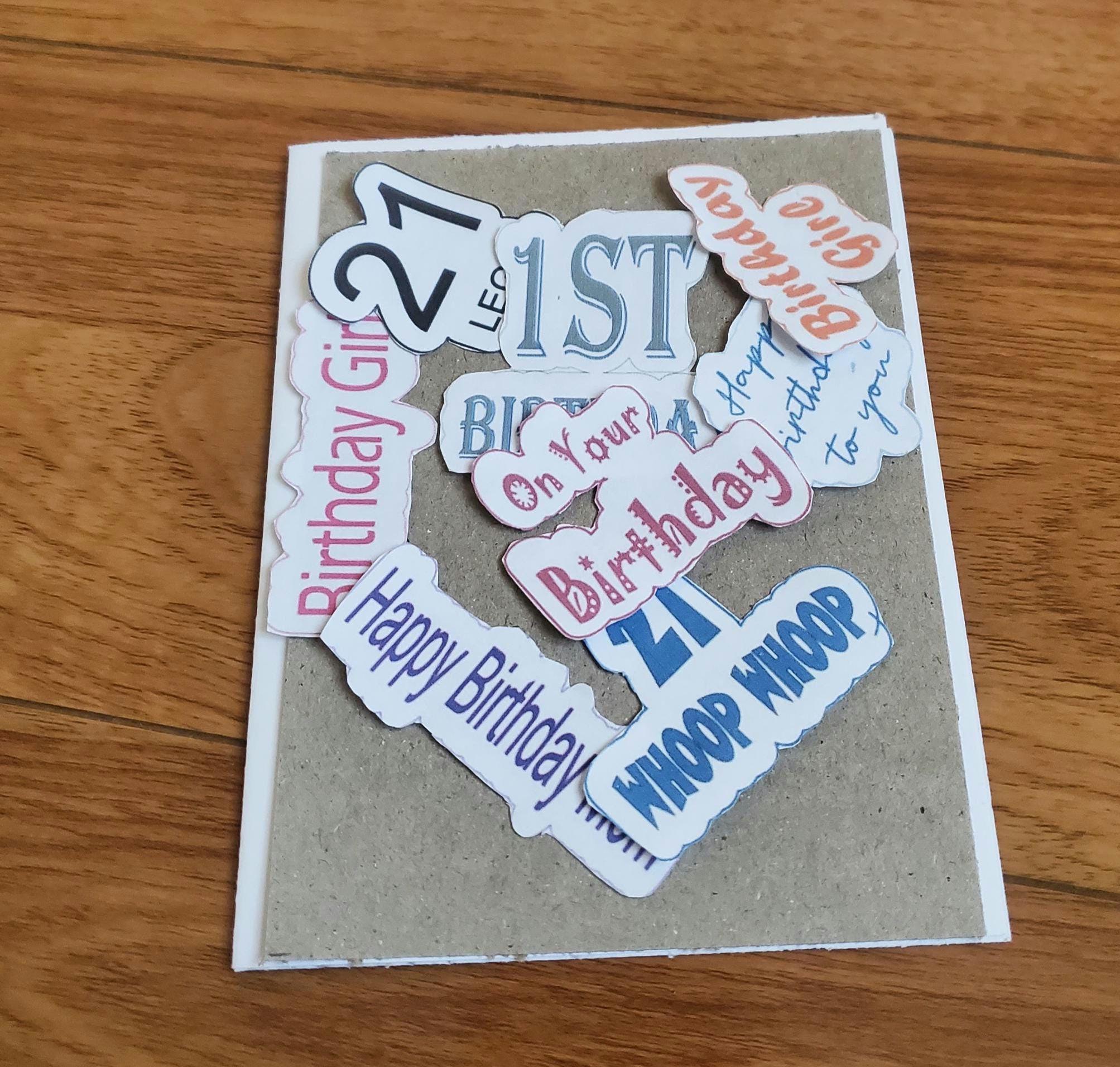 Happy Birthday / Digi Stamp Sentiment and Numbers for Card Making ...