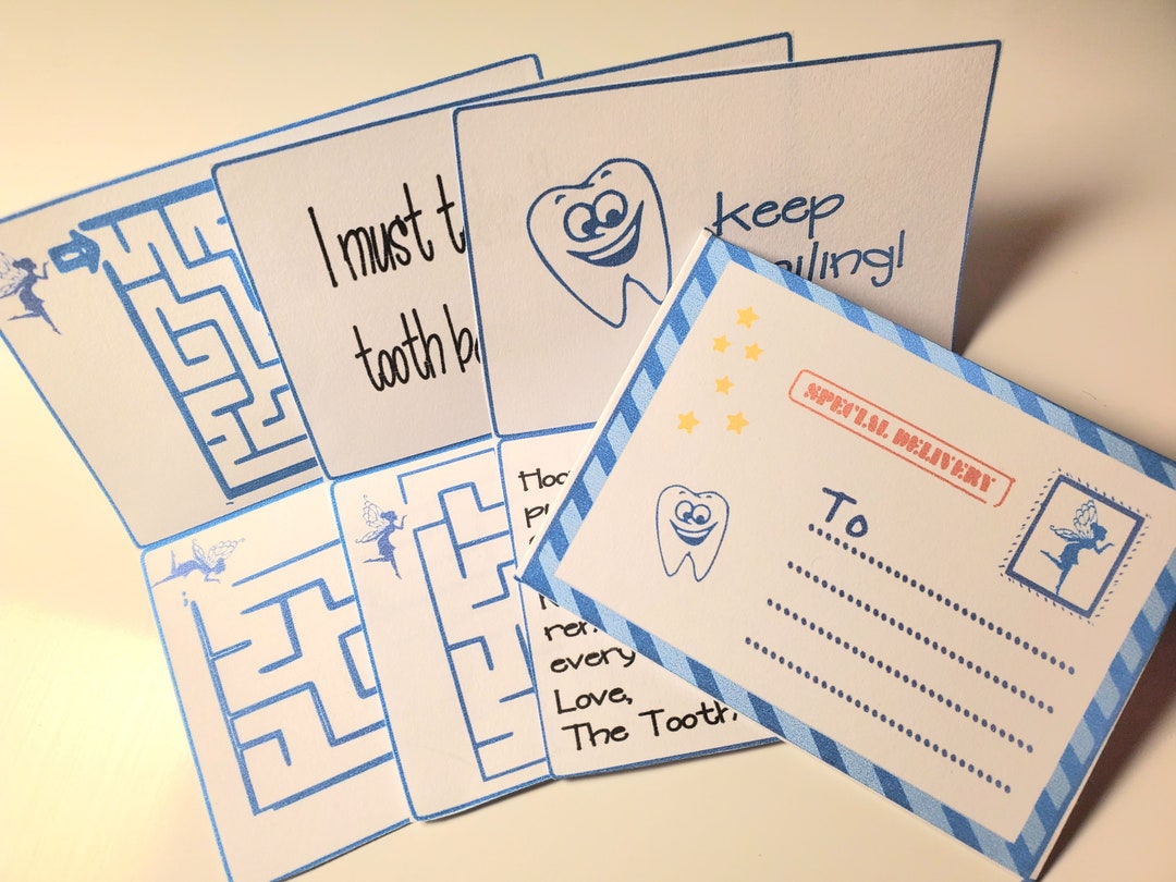 Tooth Fairy Instant Downloadable Printable Mini Note With Envelope & 3 ...