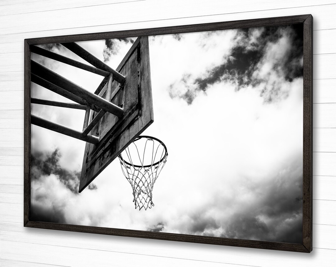 Basketball Hoop Wall Decor | Abstract Basketball Art | Framed Canvas ...