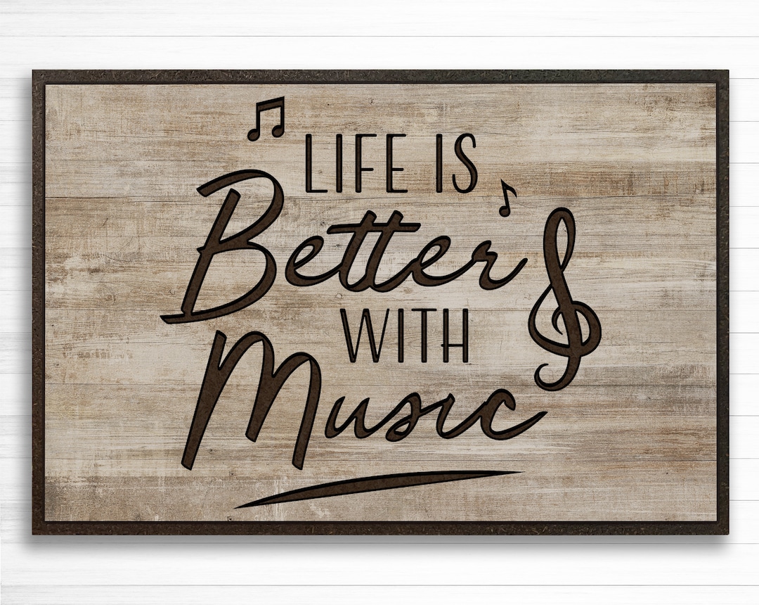 Music Quote Art | Music Wall Decor | Gift for Musician | Studio Art ...