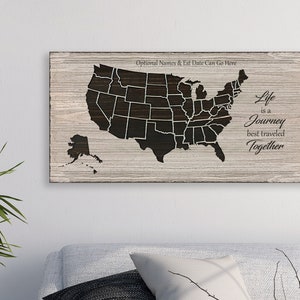 Map of the United States of America Wood Wall Art US Map Home | Etsy